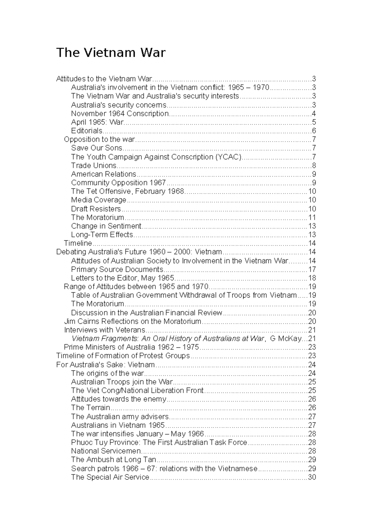 926The Vietnam War Notes - The Vietnam War Attitudes to the Vietnam ...