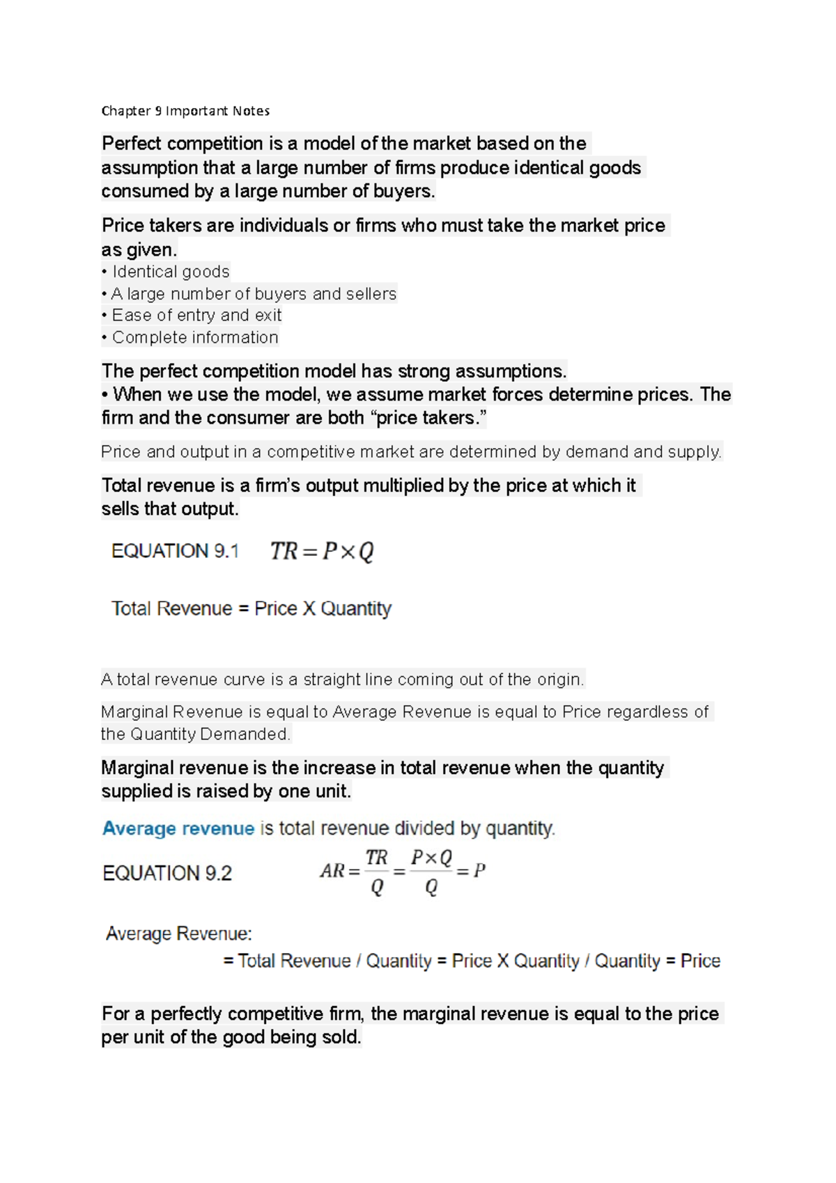 Chapter 9 to 14 Important Notes - Chapter 9 Important Notes Perfect ...