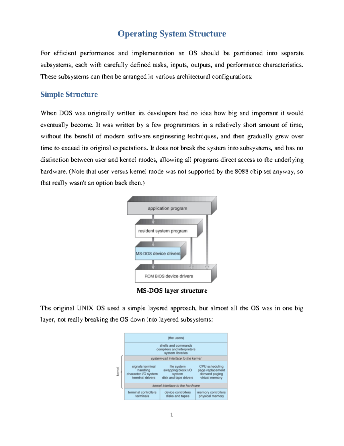 Operating System Structure Lesson 4 3 Operating System Structure For Efficient Performance