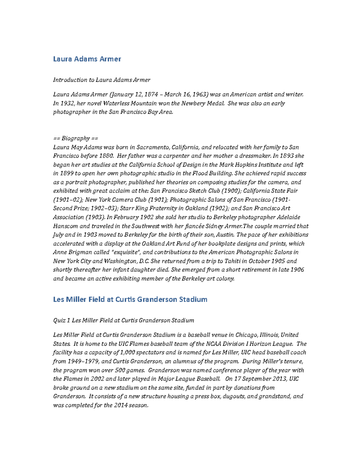 PSY167Lab Report Laura Adams Armer - Laura Adams Armer Introduction to ...