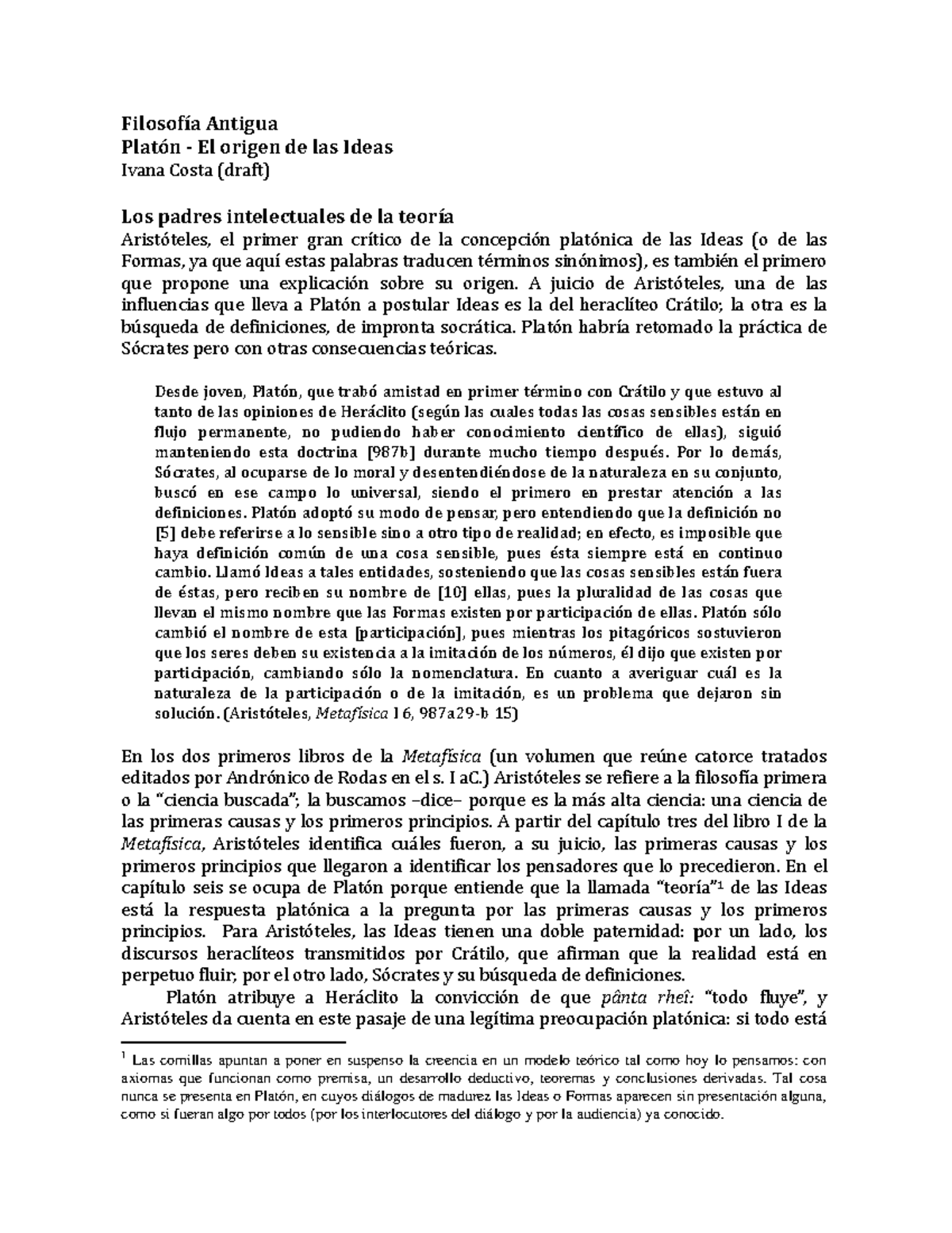 Platón - El origen de la teoría de las Ideas - FilosofÌa Antigua PlatÛn ...