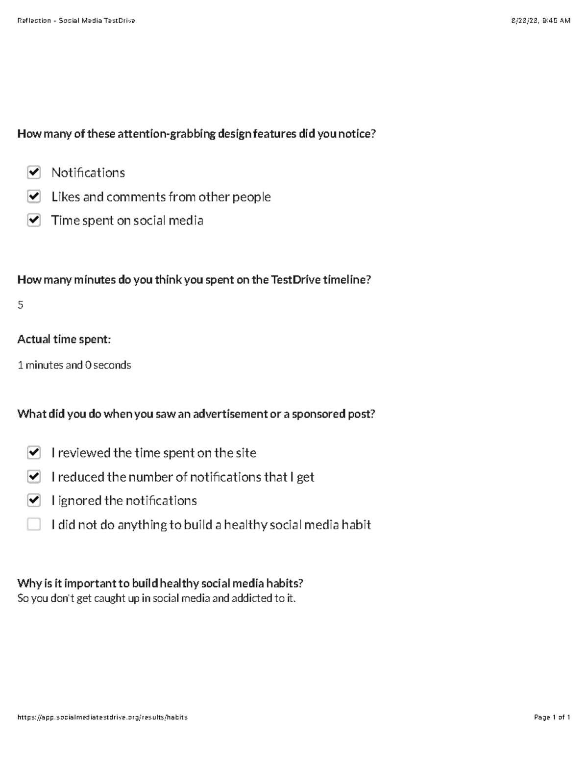 Reflection - Social Media Test Drive - Reflection - Social Media ...