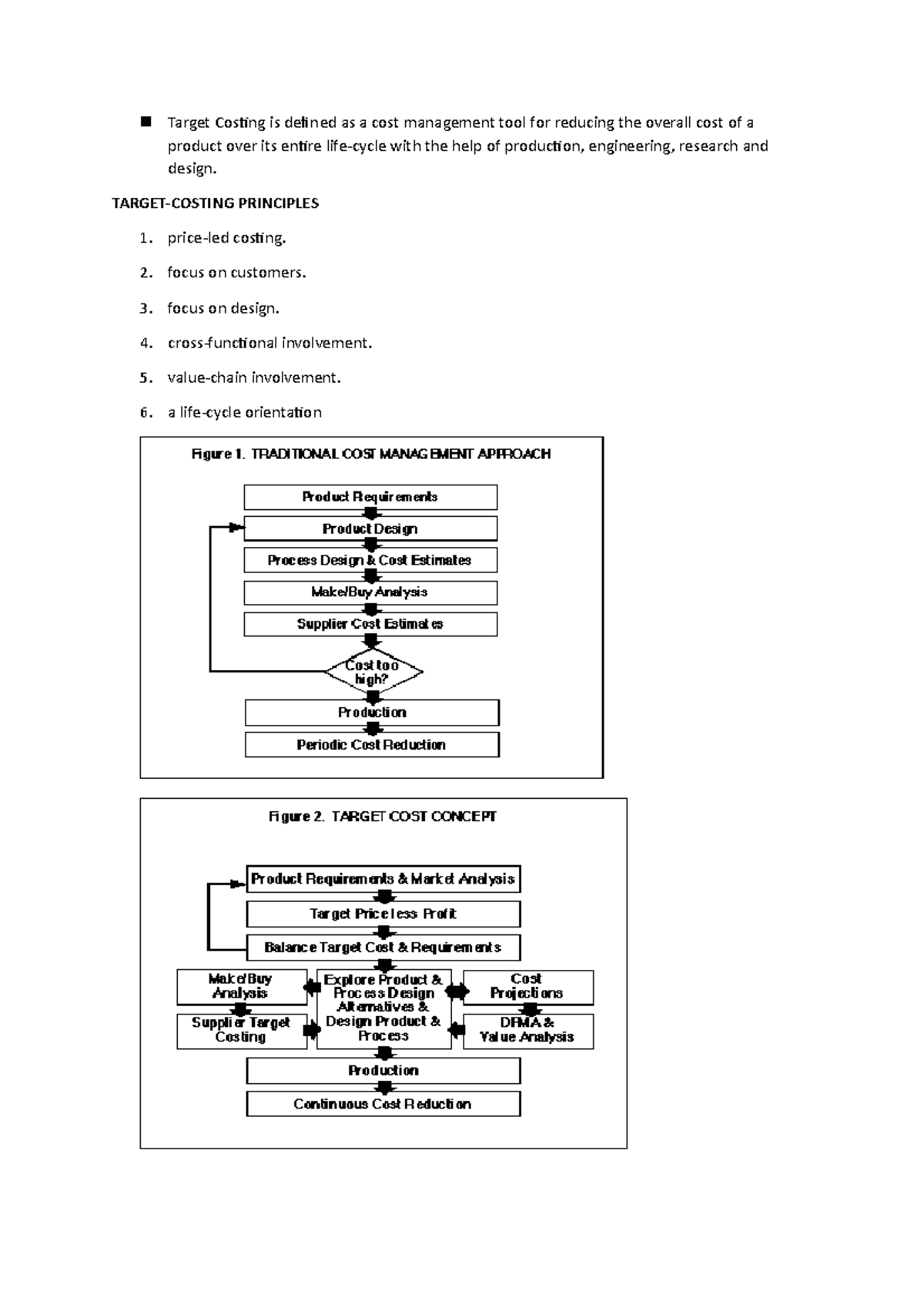 Target Costing - TARGET-COSTING PRINCIPLES price-led costing. focus on ...