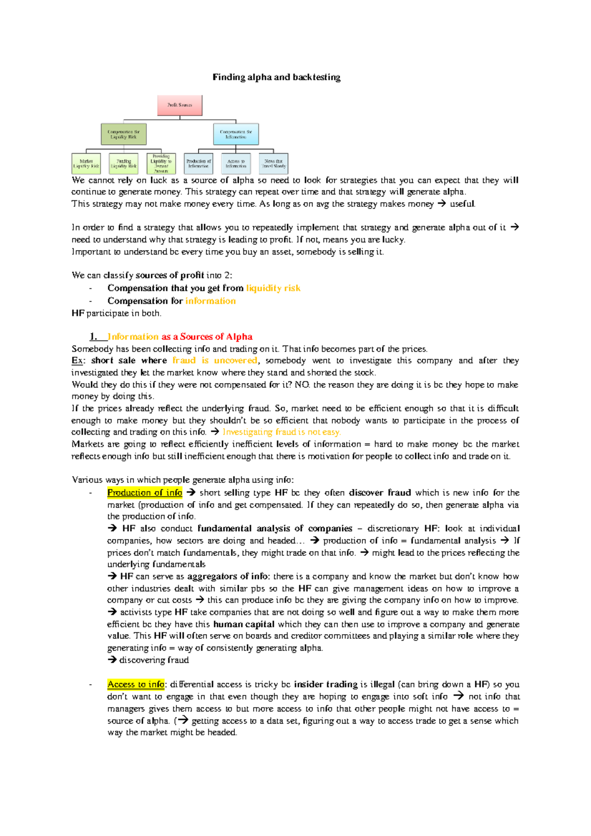 Finding Alpha and Backtesting Strategies - Studocu