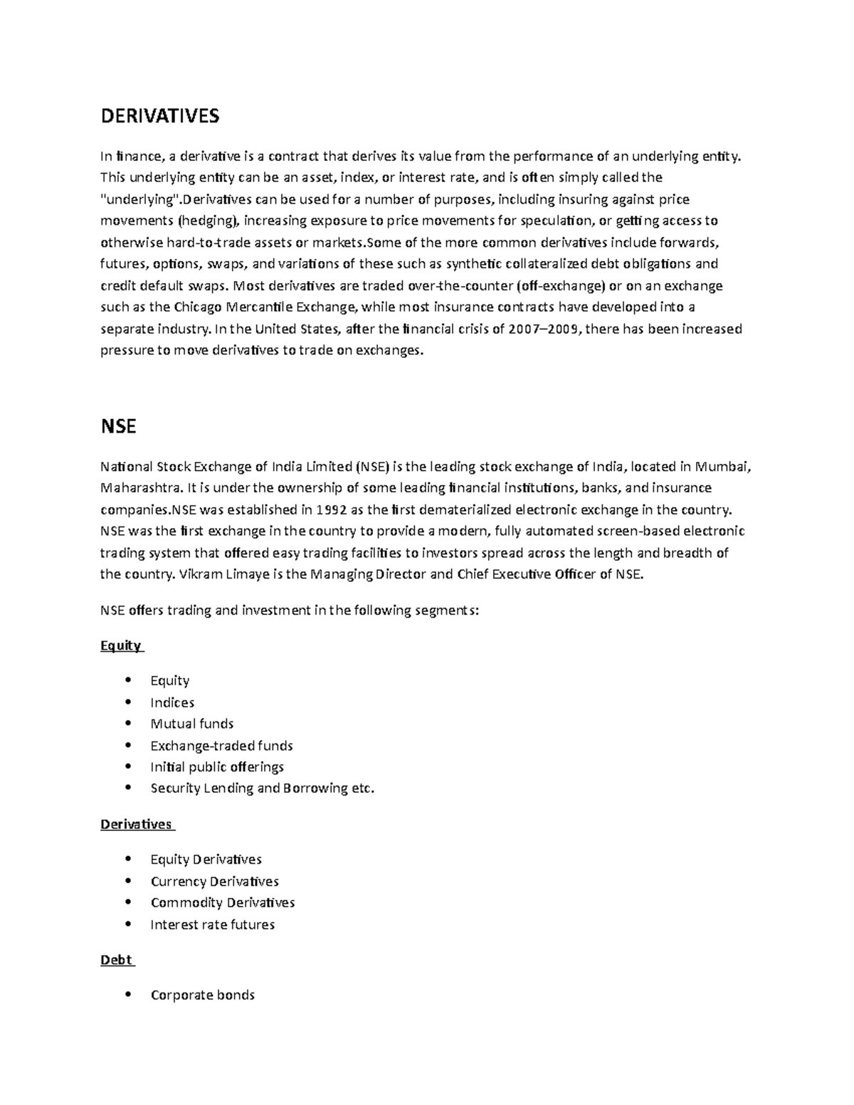 Derivatives-WPS Office - DERIVATIVES In finance, a derivative is a ...