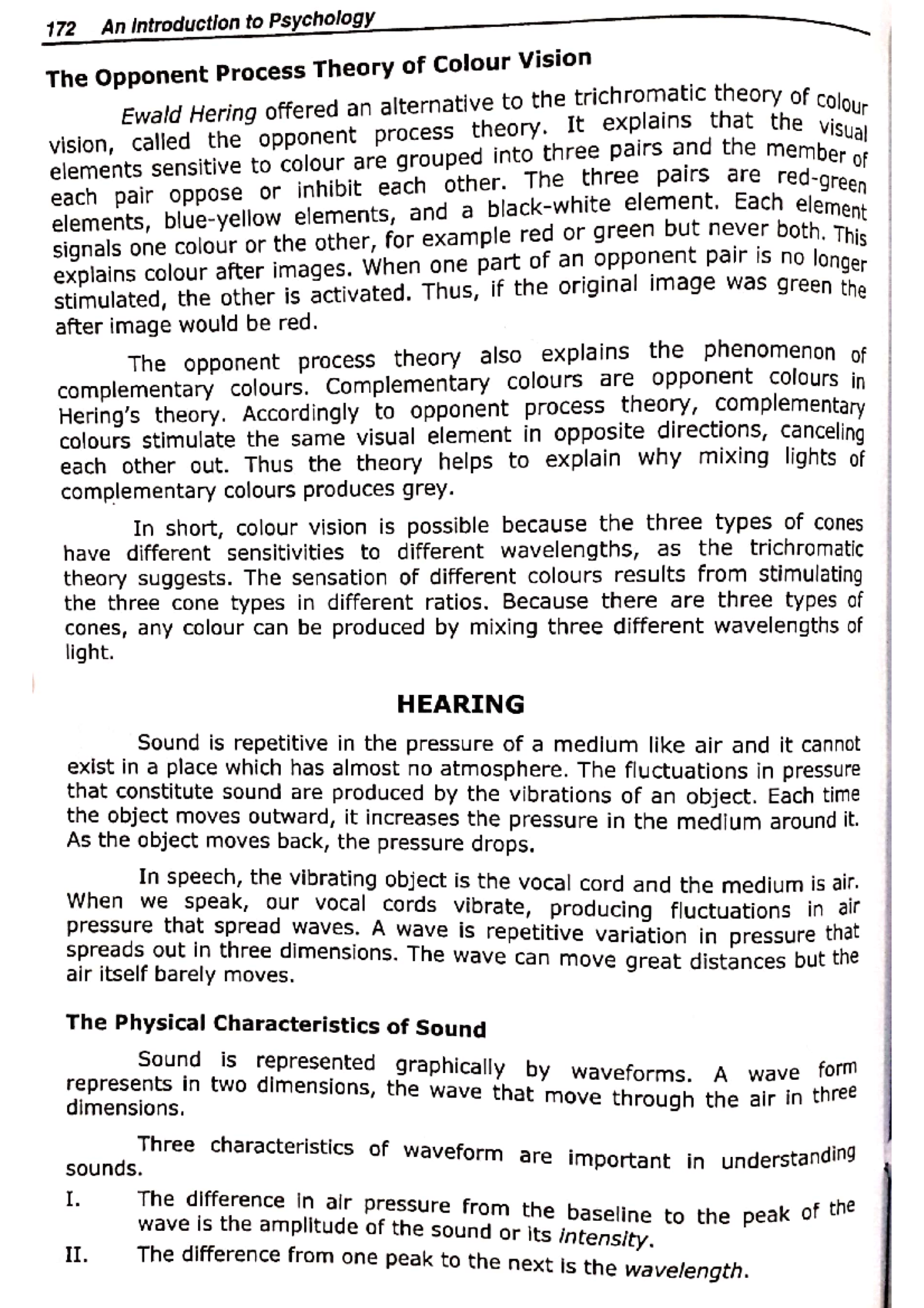 Hearing - Lecture notes 5 - Introduction to Psychology - Studocu