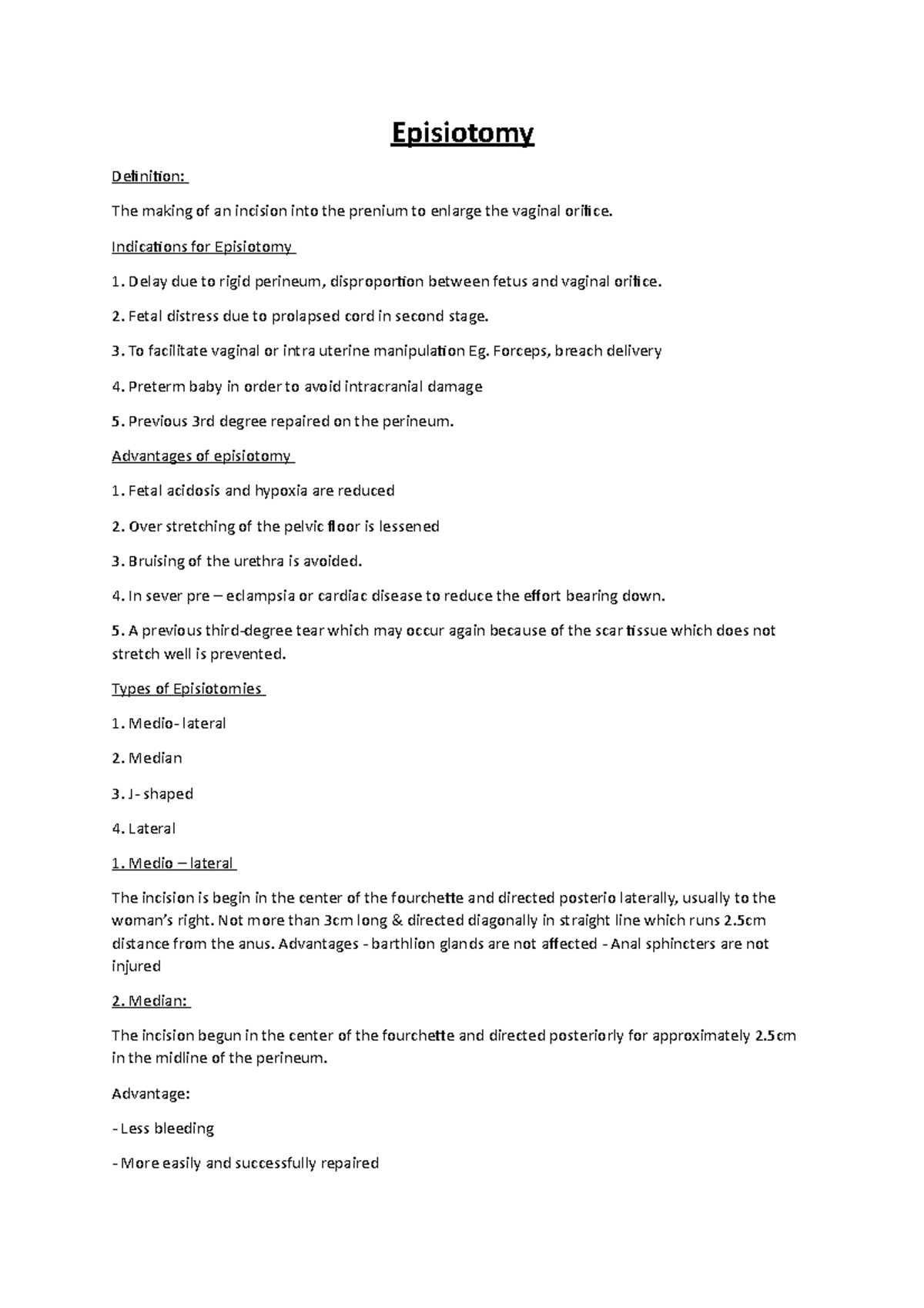 Episiotomy - Episiotomy Definition: The making of an incision into the ...