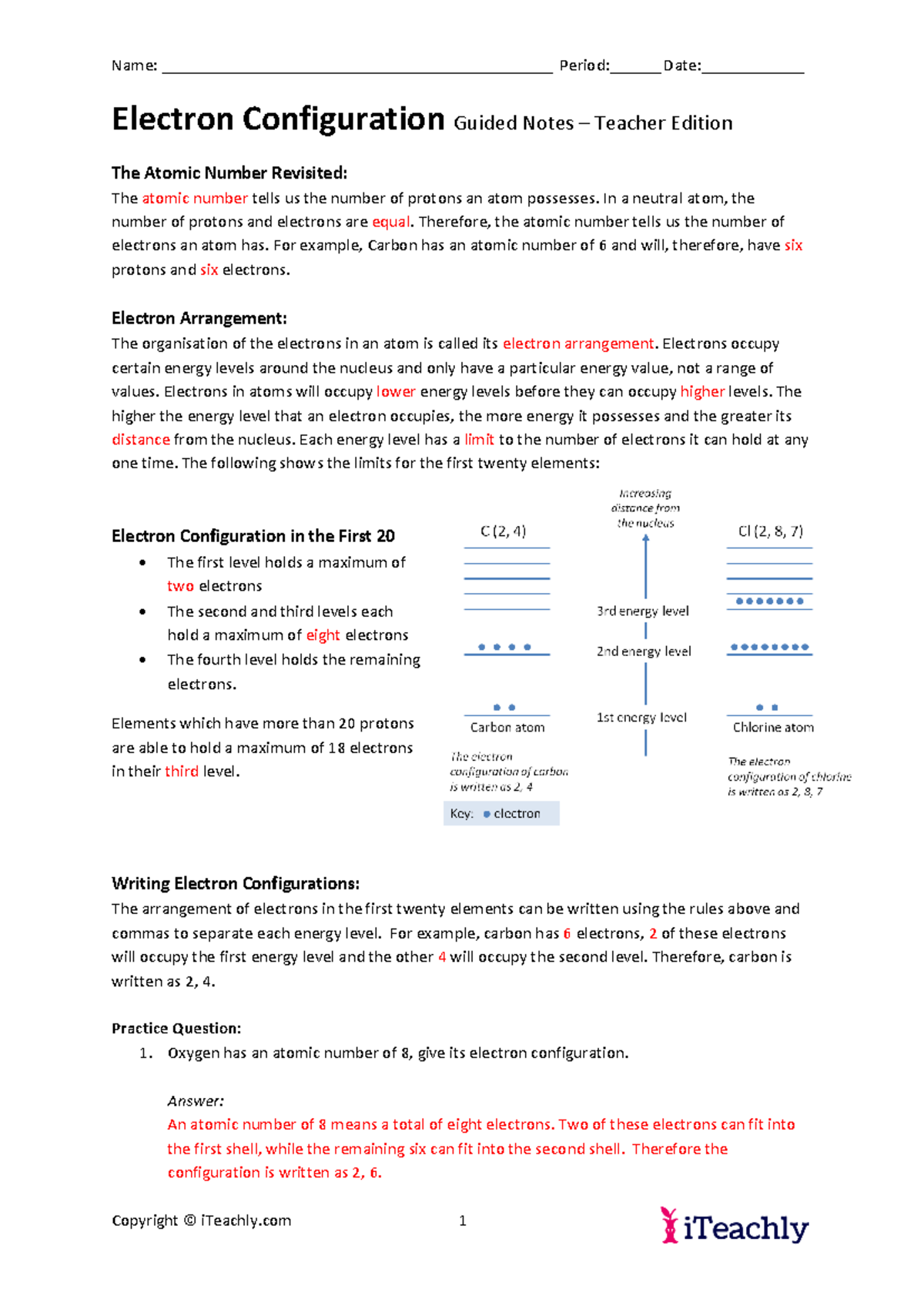 Electron Configuration guided notes answer key - Deprecated API usage ...