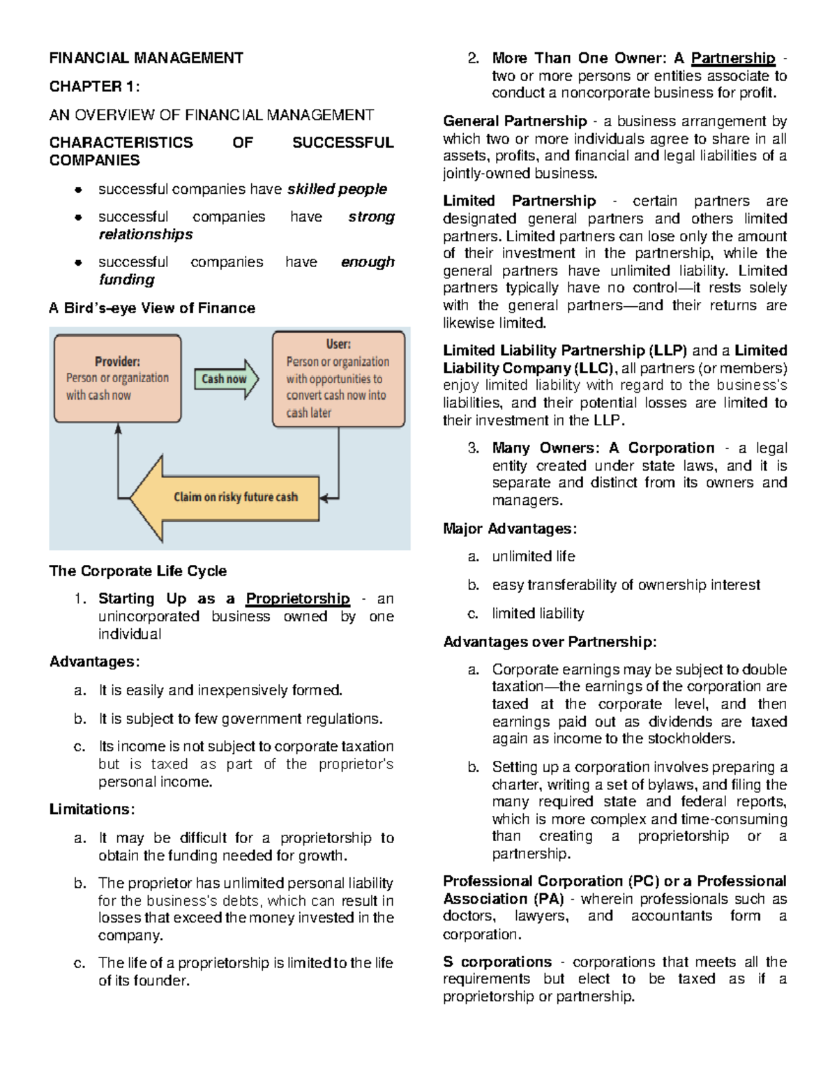 FM module - Financial Management - FINANCIAL MANAGEMENT CHAPTER 1: AN ...