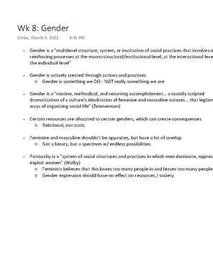 Week 11 - Sexuality and Normativity with chart - "Sexuality is complex ...