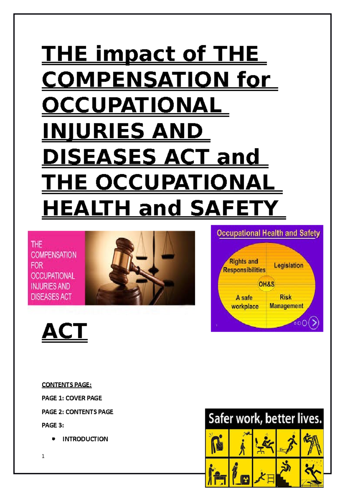 Coida - THE impact of THE COMPENSATION for OCCUPATIONAL INJURIES AND ...