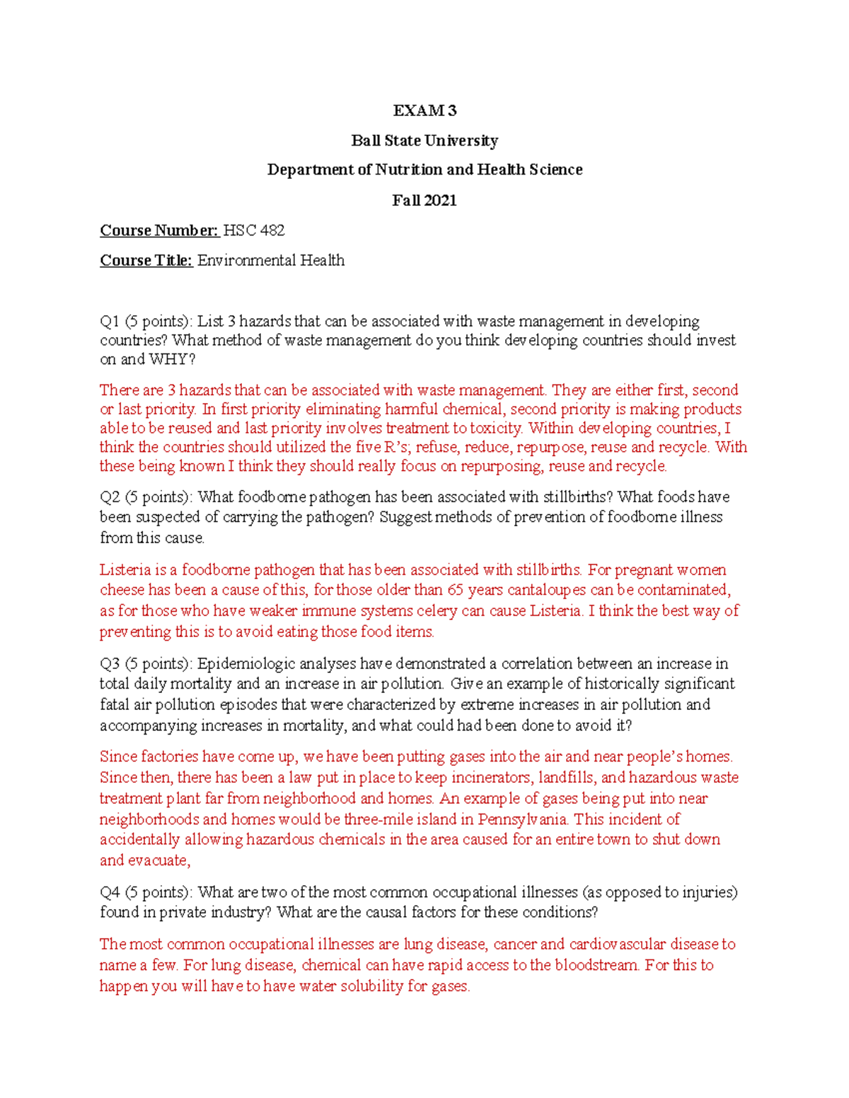 Exam 3 - review guide - HSC 180 - Studocu