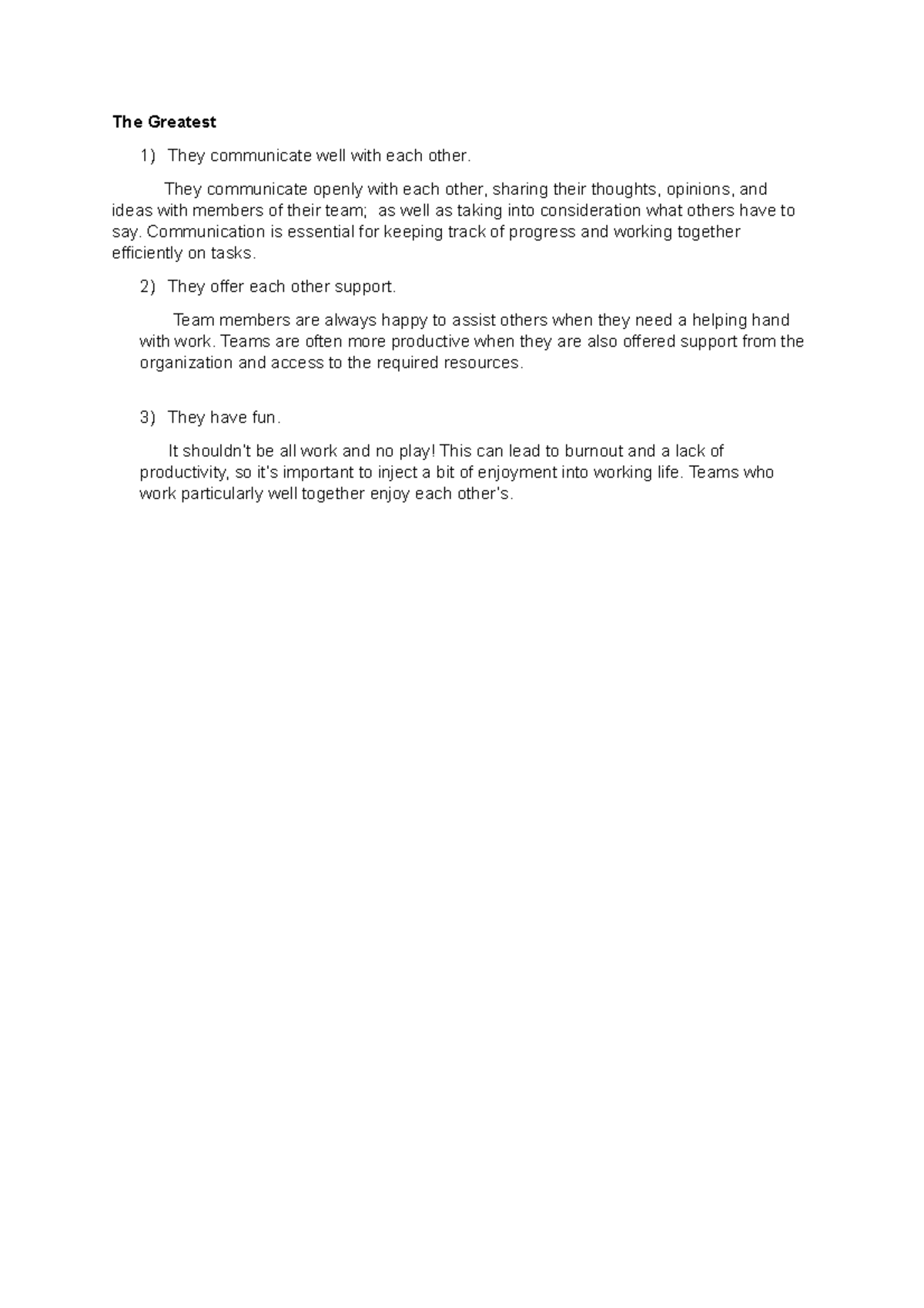 OBM 100 - try you best for make a good assignment - The Greatest They ...