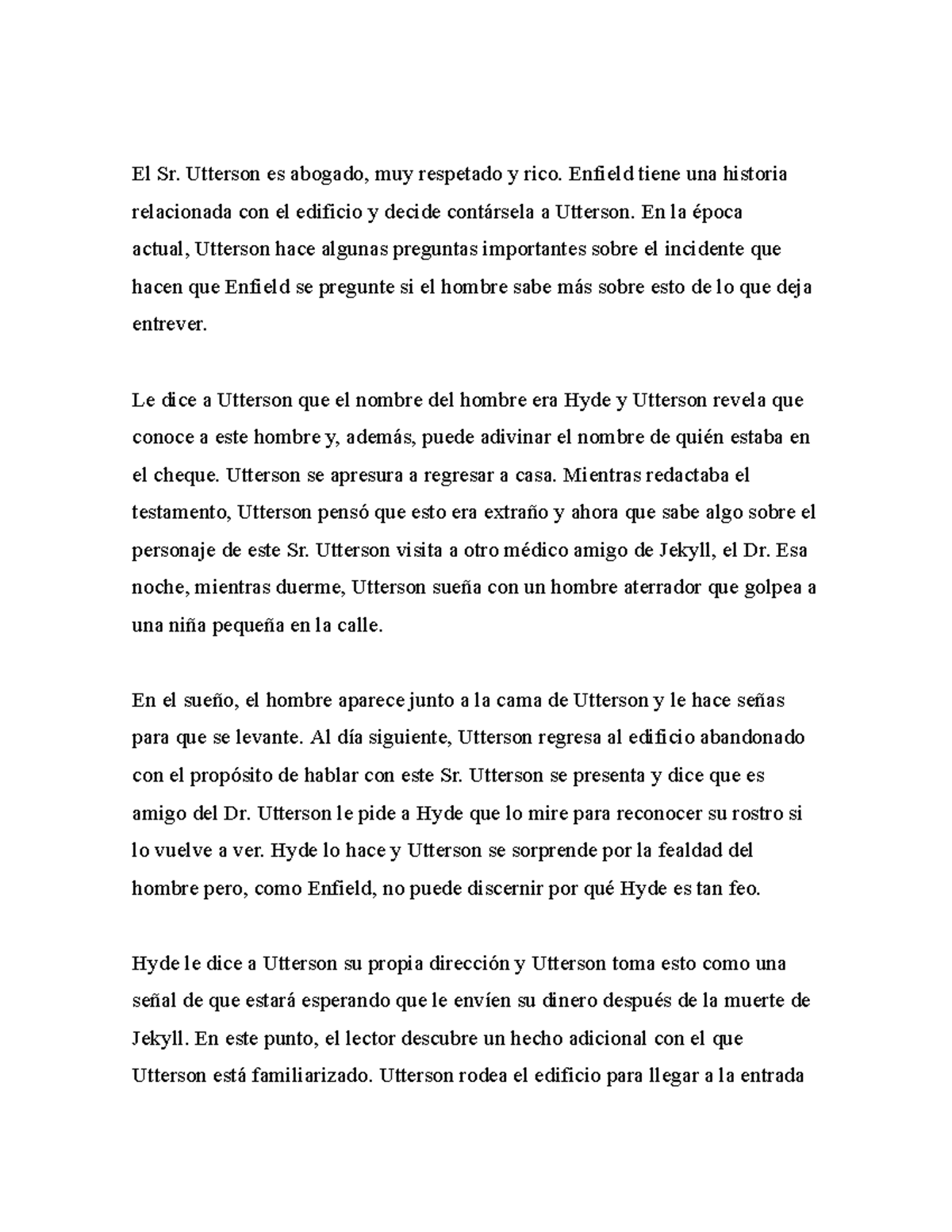 Novela Comcom - SHSHFH - El Sr. Utterson es abogado, muy respetado y ...