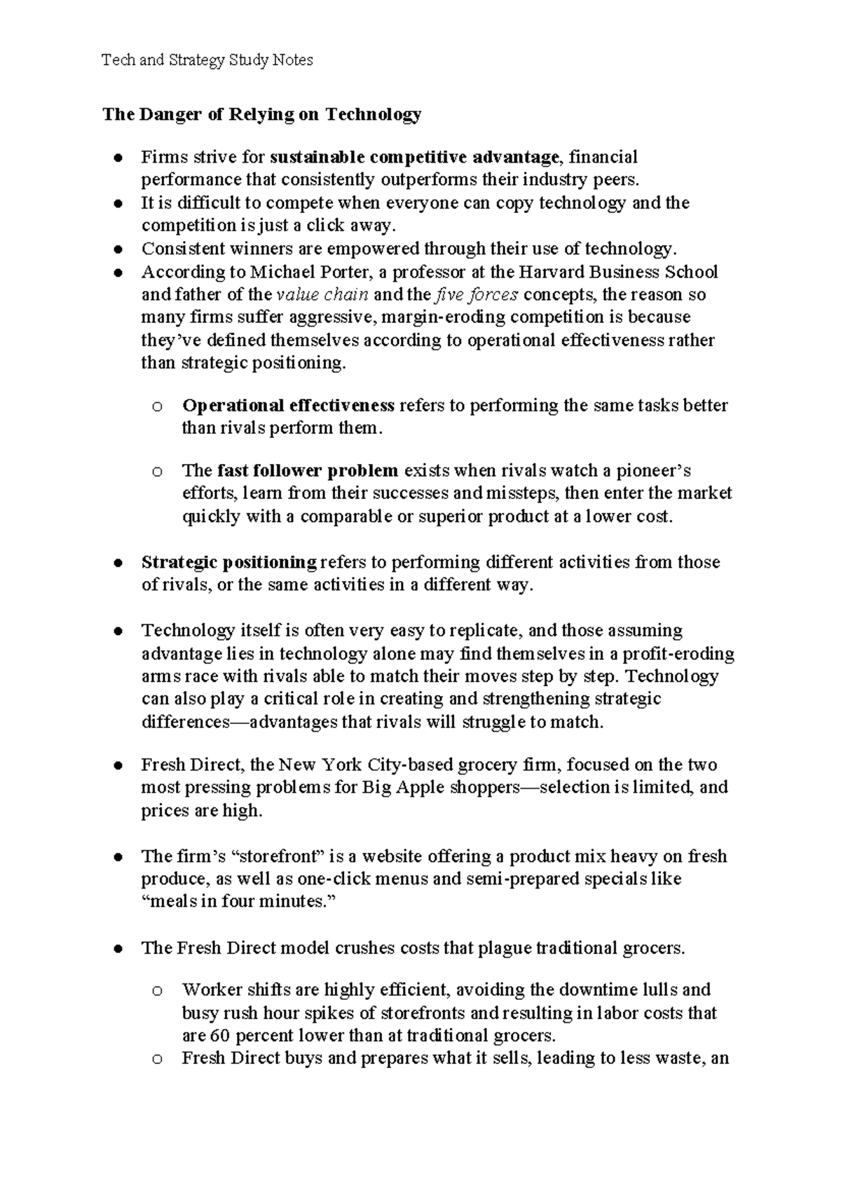 The Danger of Relying on Technology - Tech and Strategy Study Notes The ...