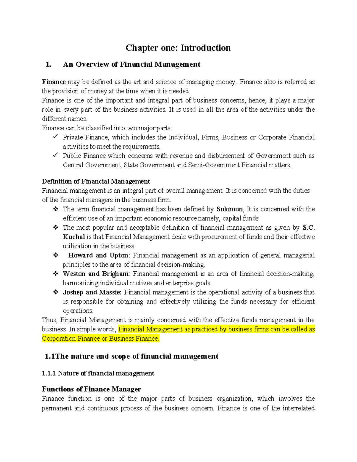 Chapter one - Handout - Syllabus 2 - Chapter one: Introduction 1. An ...