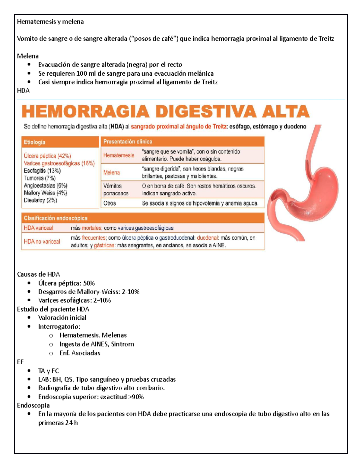Hematemesis y melena - Hematemesis y melena Vomito de sangre o de ...