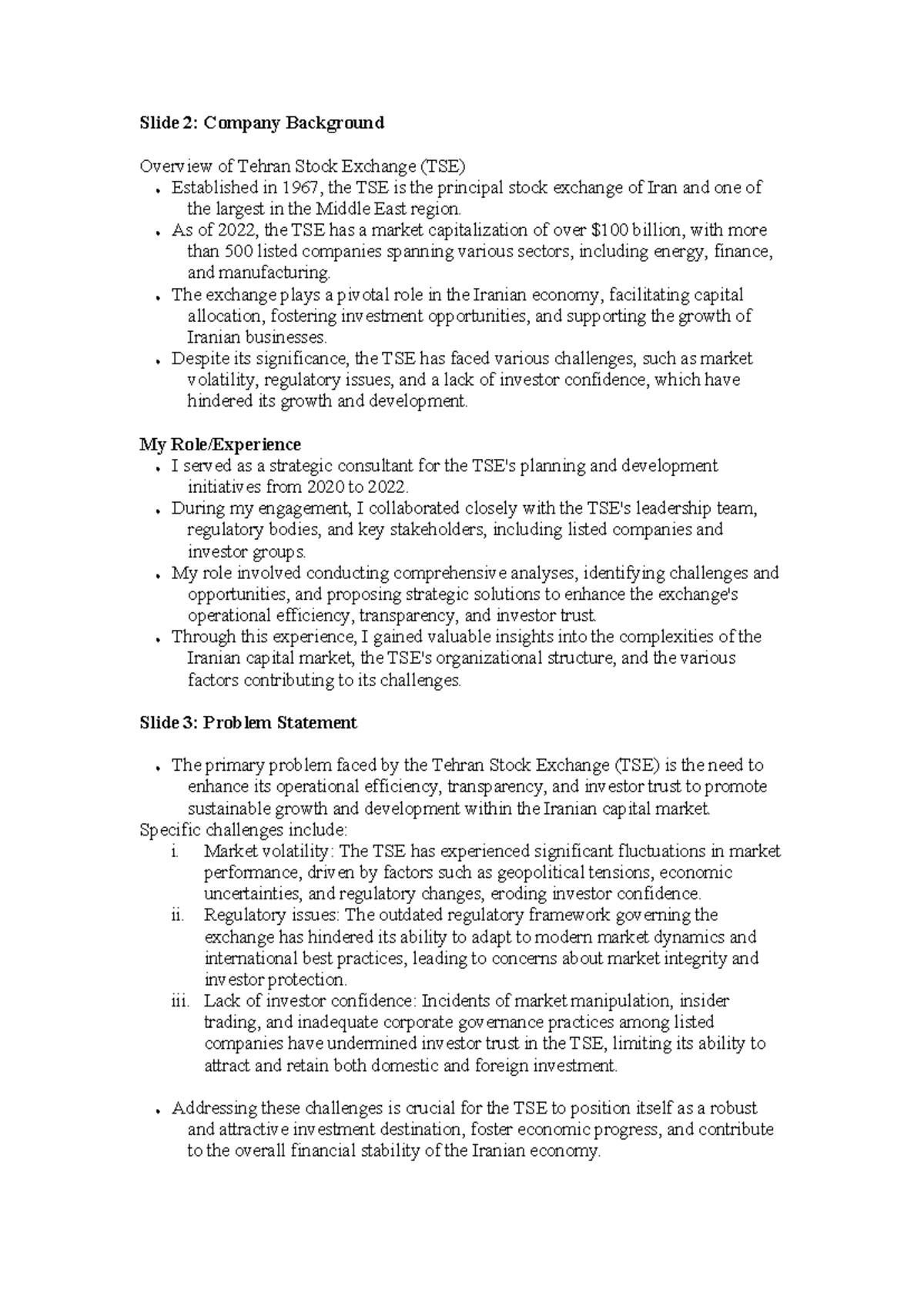 Assignment Activity Unit 8 Project Part B - Slide 2: Company Background ...