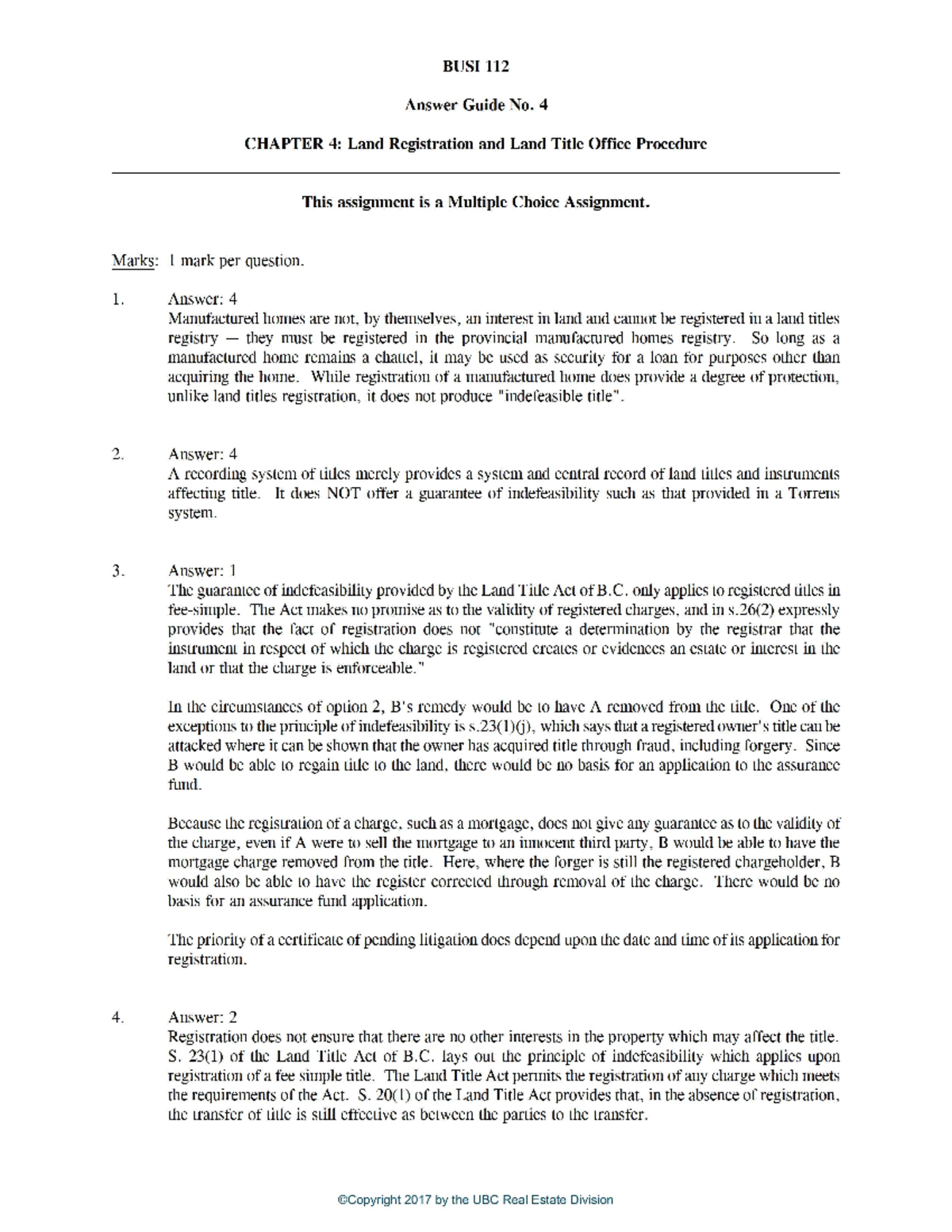 Assignment 4 - Part A - BUSI 112 - Studocu