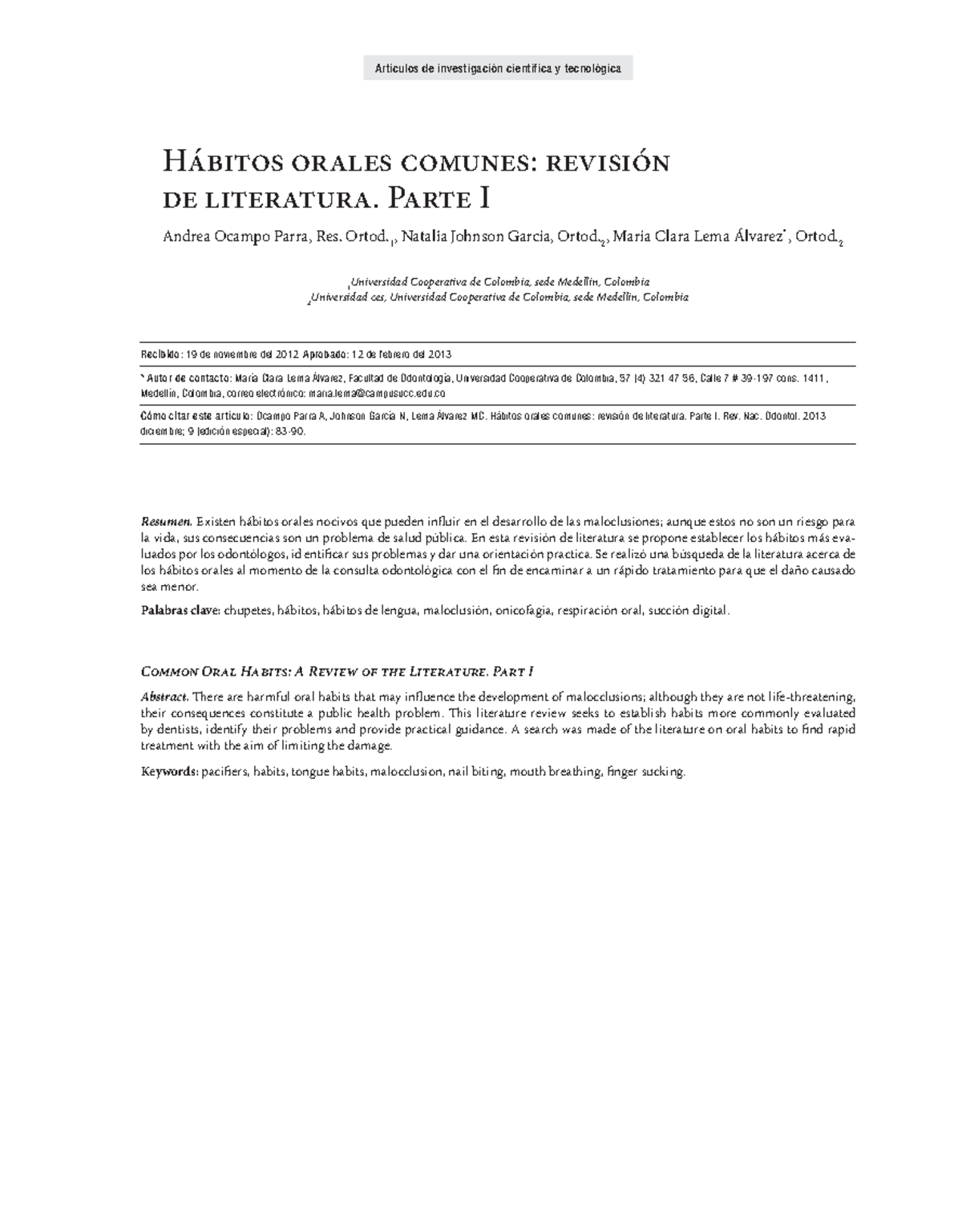 Manfred,+8.+Ocampo.+Habitos+orales - Artículos de investigación ...