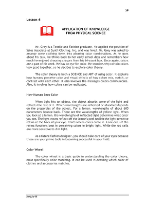 Applied Science M4L3 - Applied science for textile - Studocu