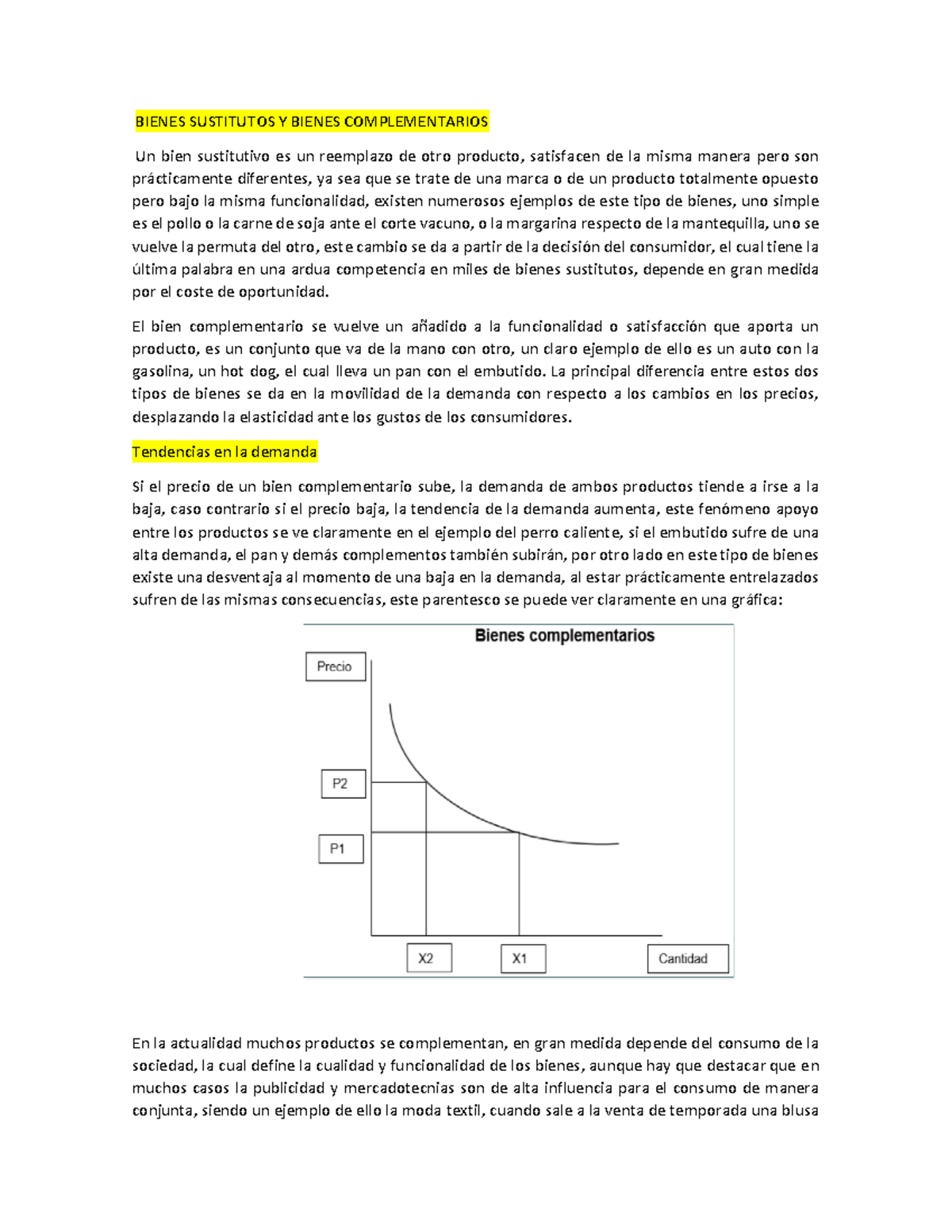 01-09-22- Bienes Sustitutos Y Bienes Complementarios - BIENES SUSTITUTOS Y BIENES ...