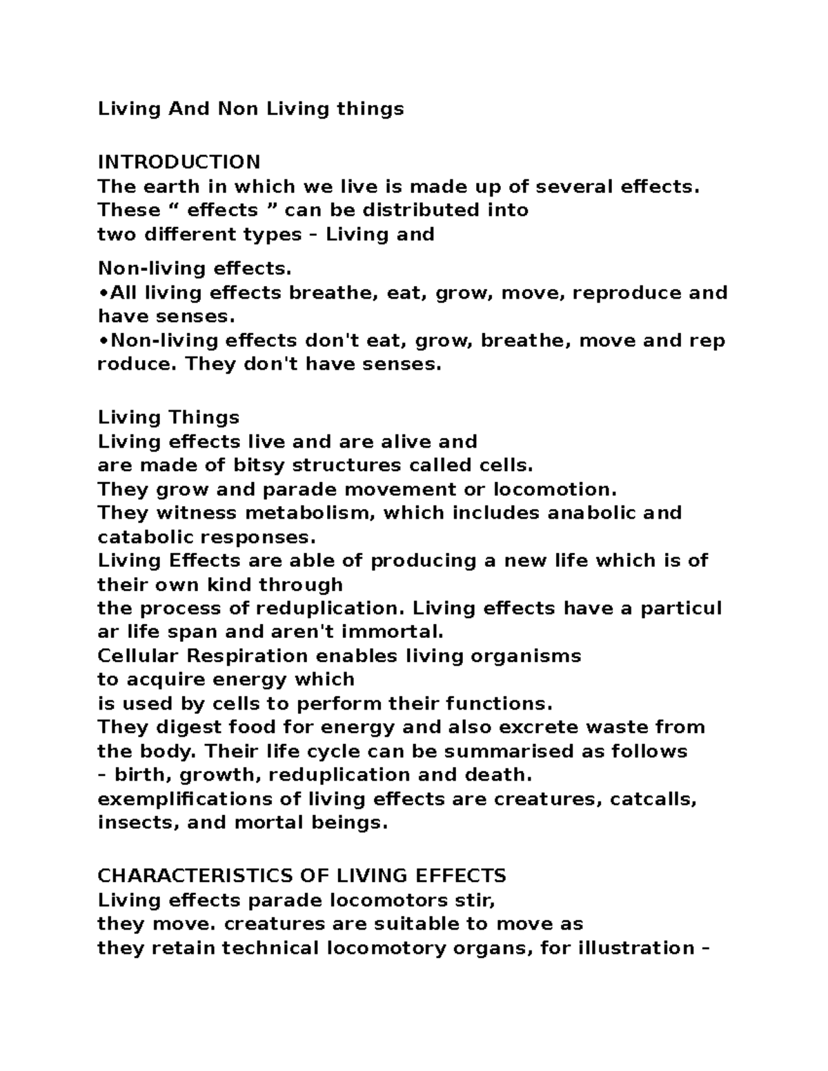 Living AND NON Living - biology - Living And Non Living things ...