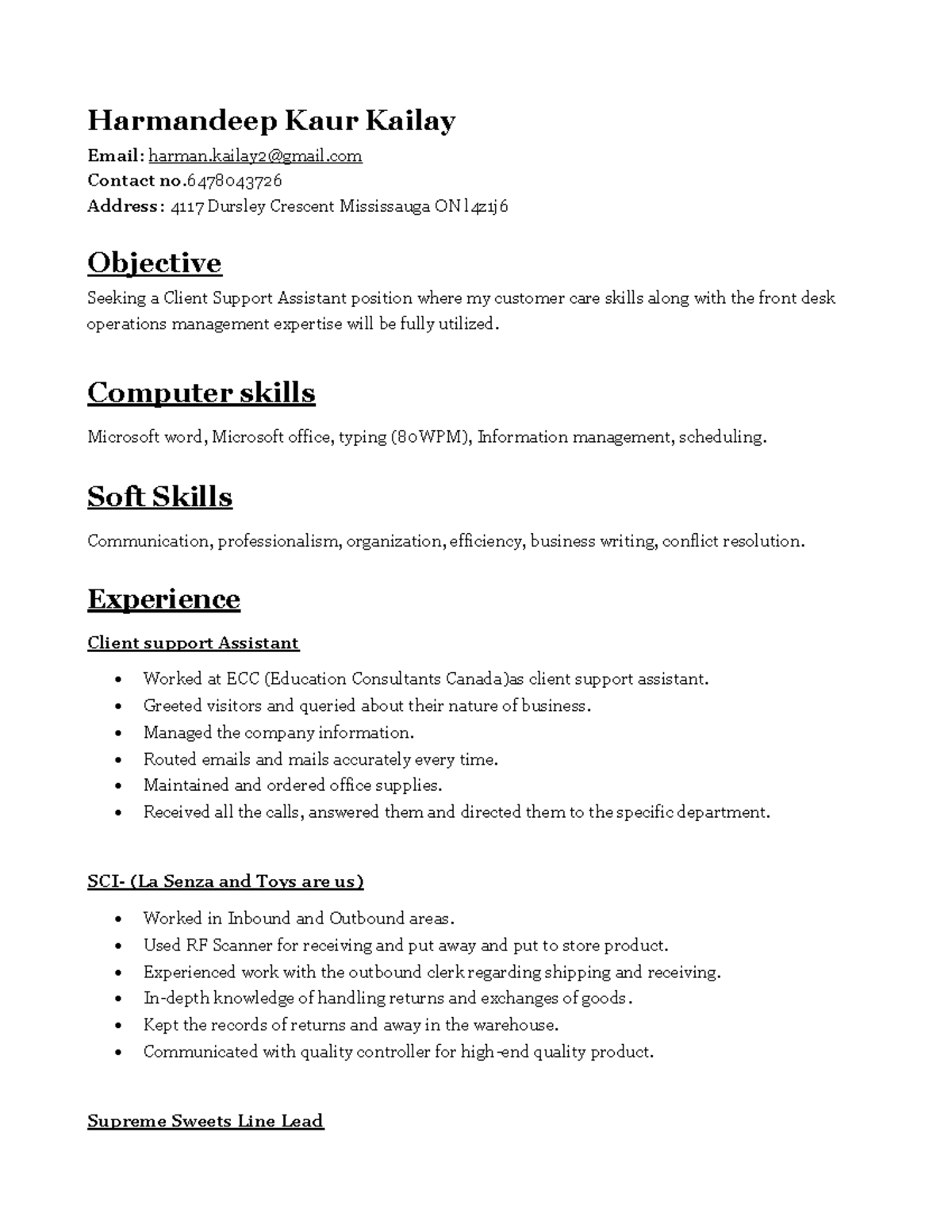 Harmandeep+Kaur+Kailay+resume - Harmandeep Kaur Kailay Email: harman ...