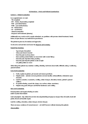 ICS Revision Notes - ICS Revision Notes Lecture 1 – Dental Local ...