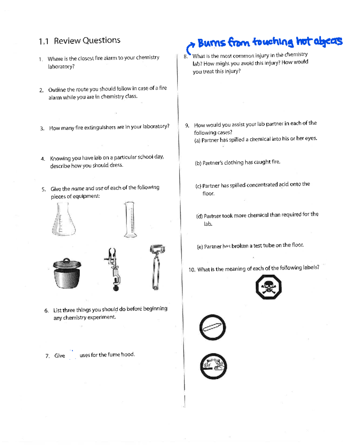 Labsafety - quiz - Studocu