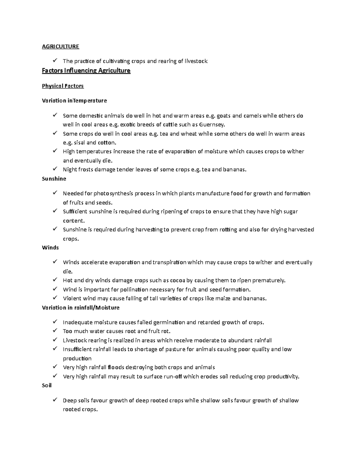 26 - For Geography students taking Agricultural Units - AGRICULTURE The ...