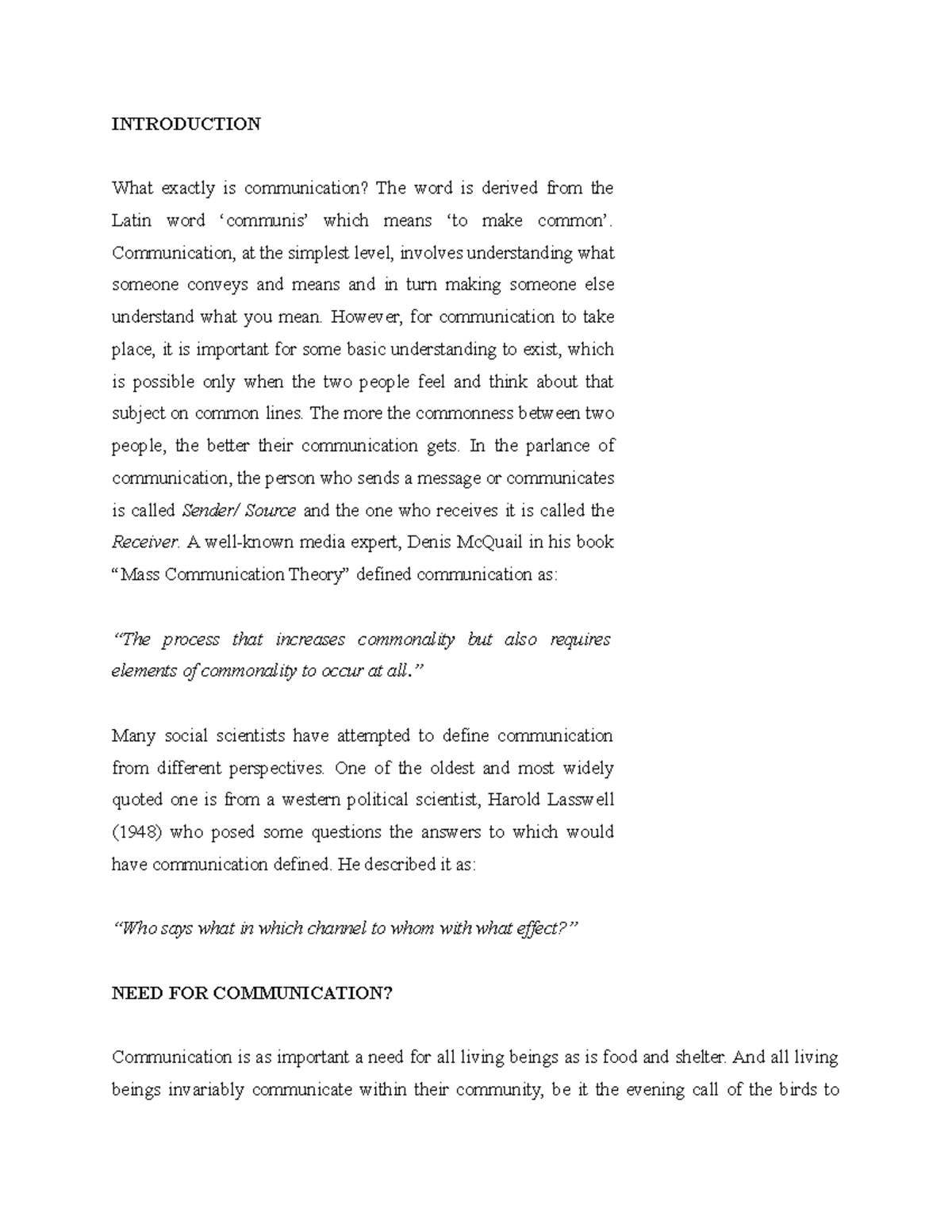 Introduction - Communication theories and brief explanation about it ...