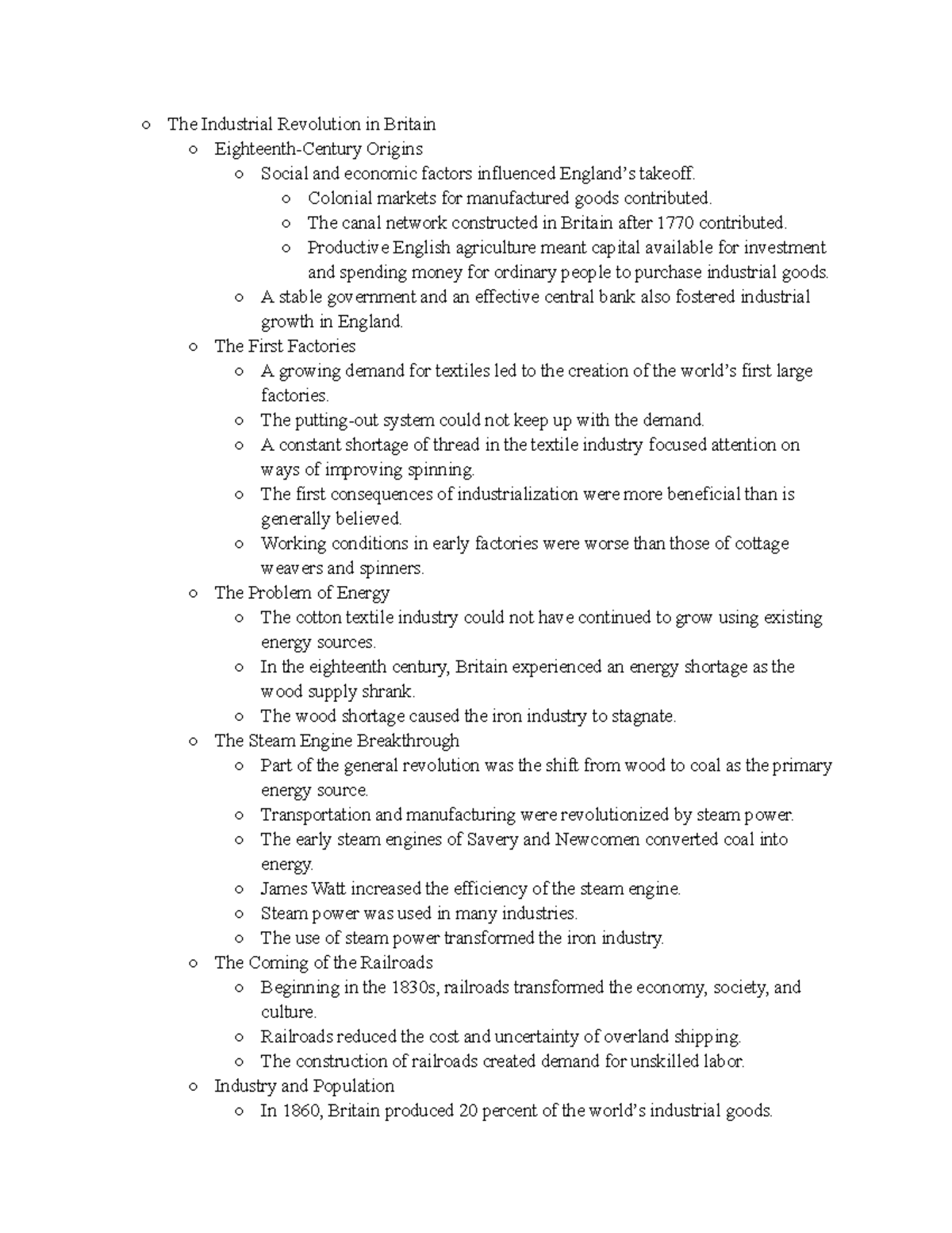 Chapter 20 Notes - From the textbook "A History of Western Society ...