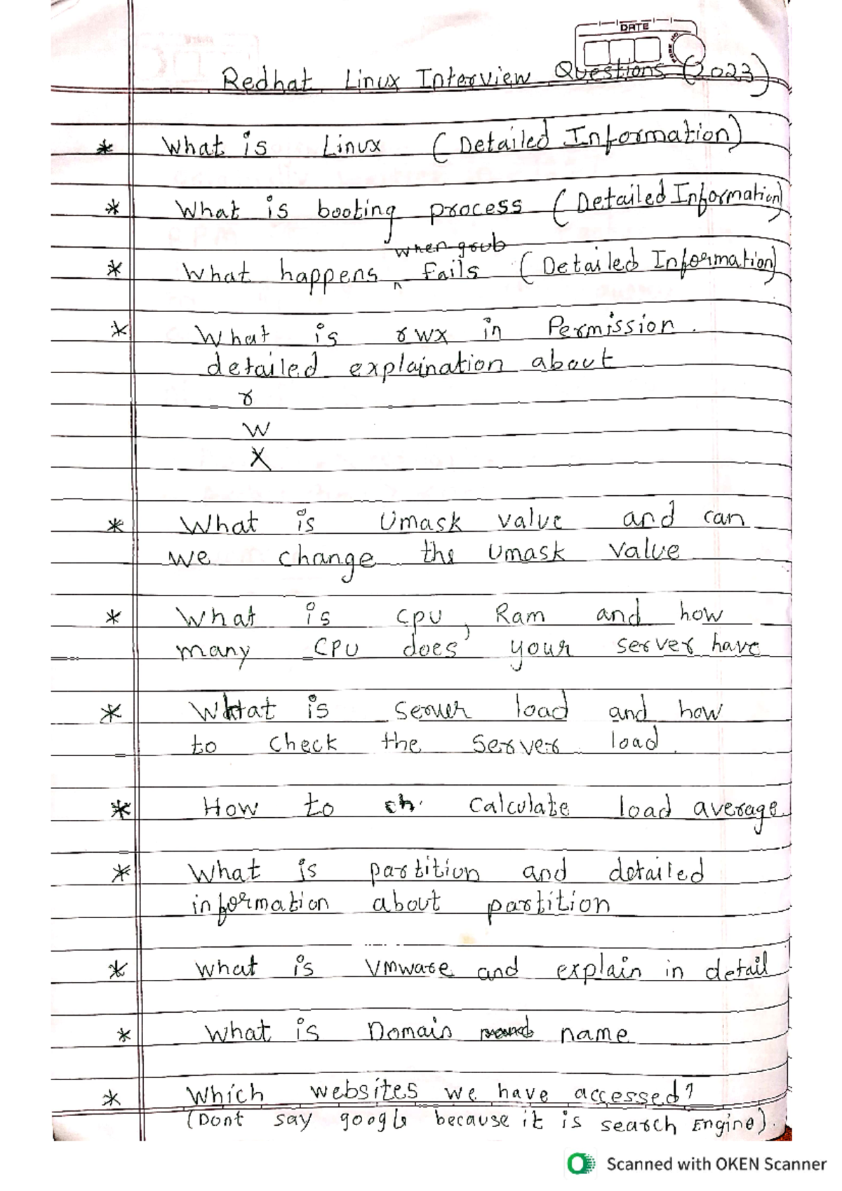 Redhat Linux Interview Questions 2023 - B.Tech - Studocu