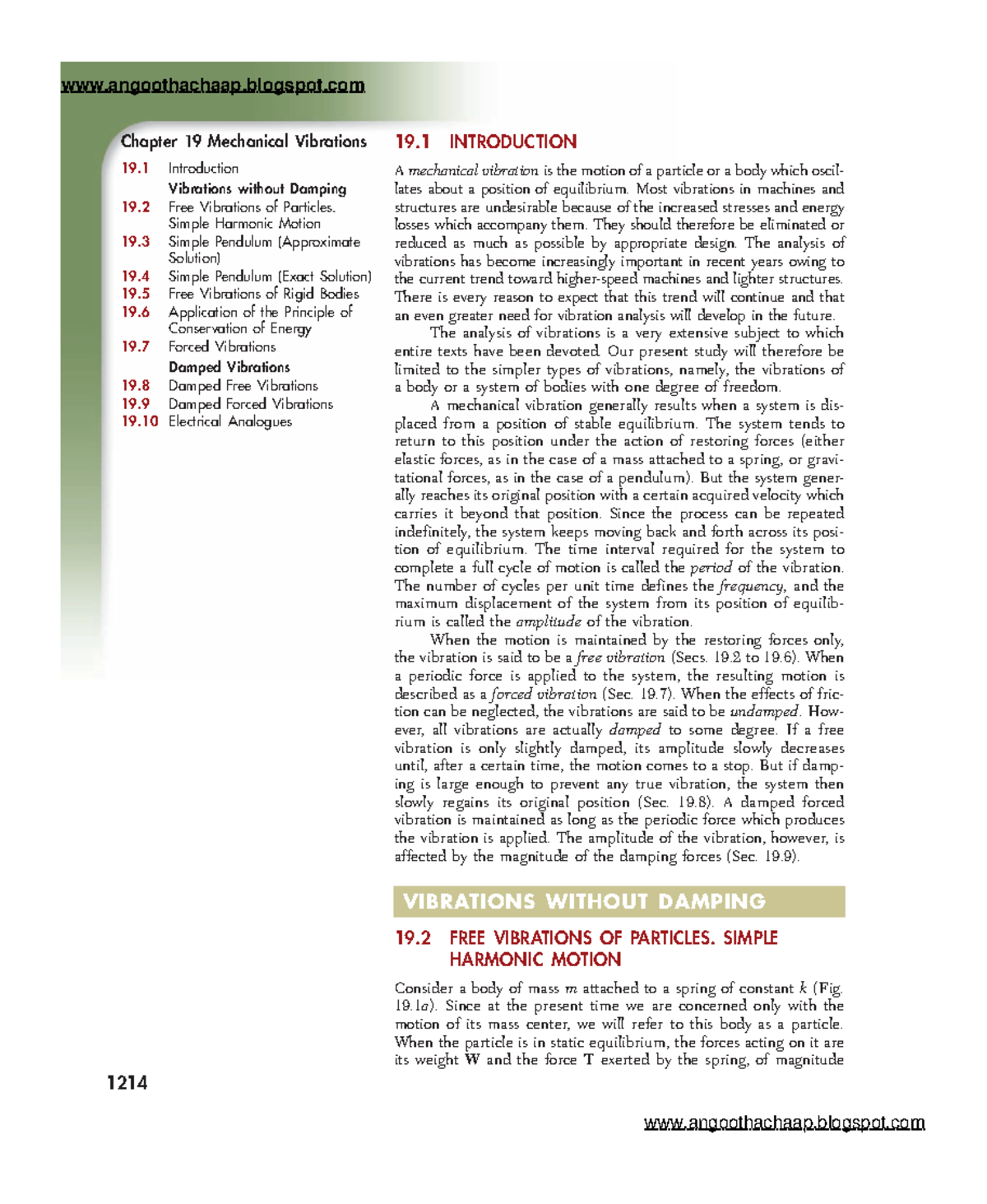 Vibration - Most vibrations in machines and structures are undesirable ...