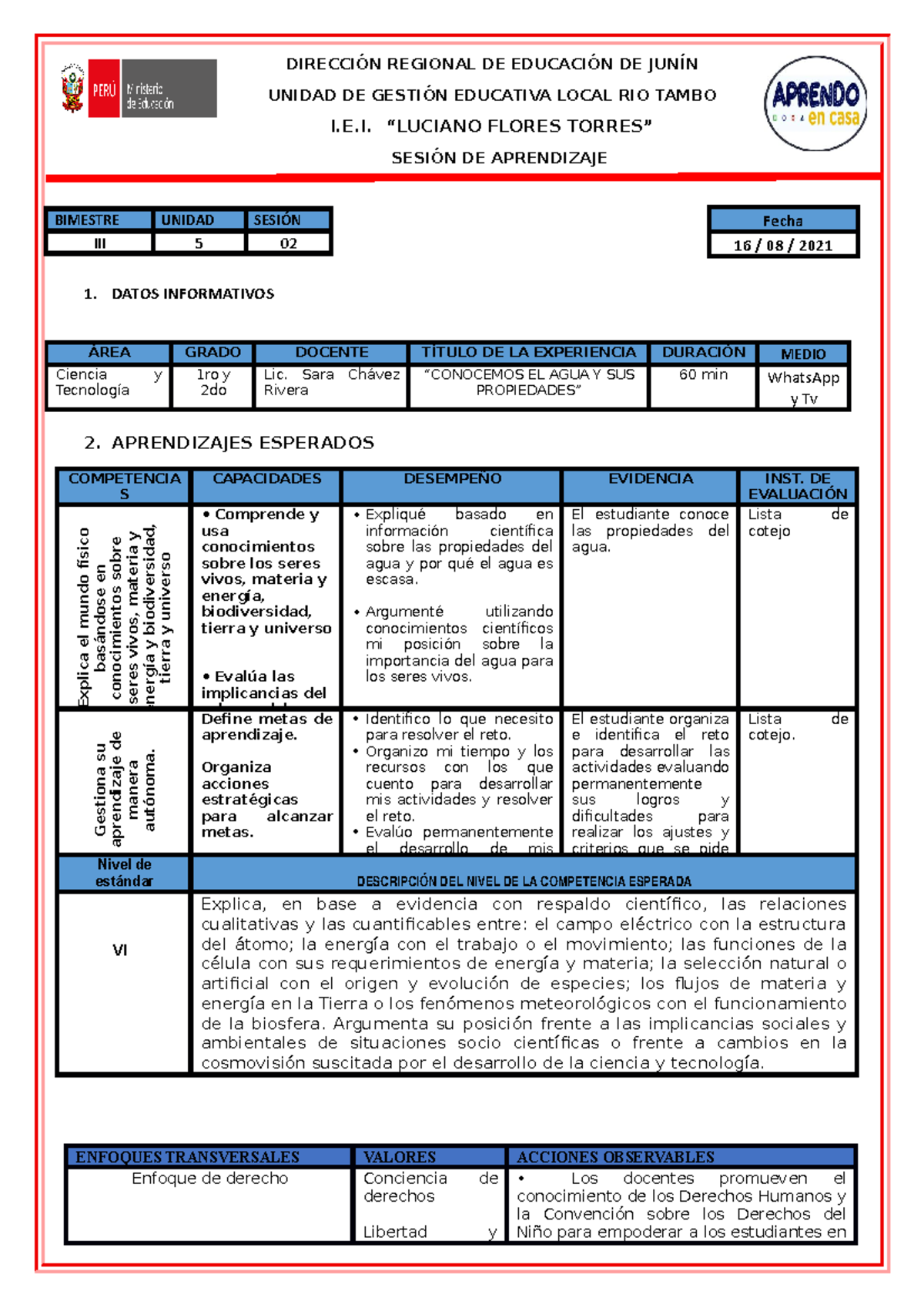 (1Y2) 5 Sesión N° 2 DE CYT - programacion - Studocu