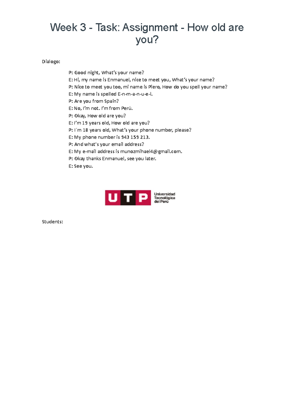Week 3 - Task Assignment - How old are you - Week 3 - Task: Assignment - How old are you ...