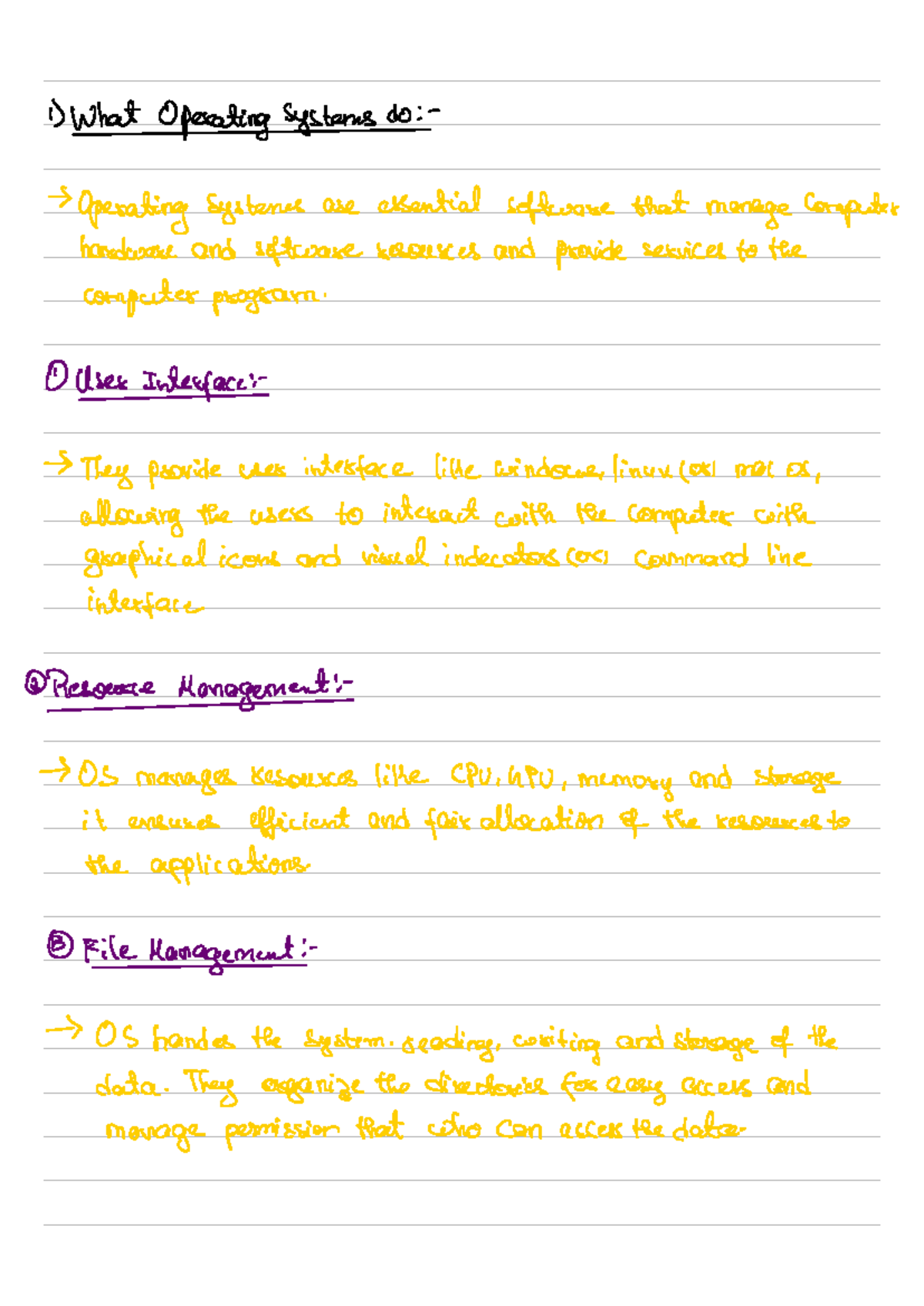 OS notes - all units - 1) What Operating Systems Operating Systems are ...