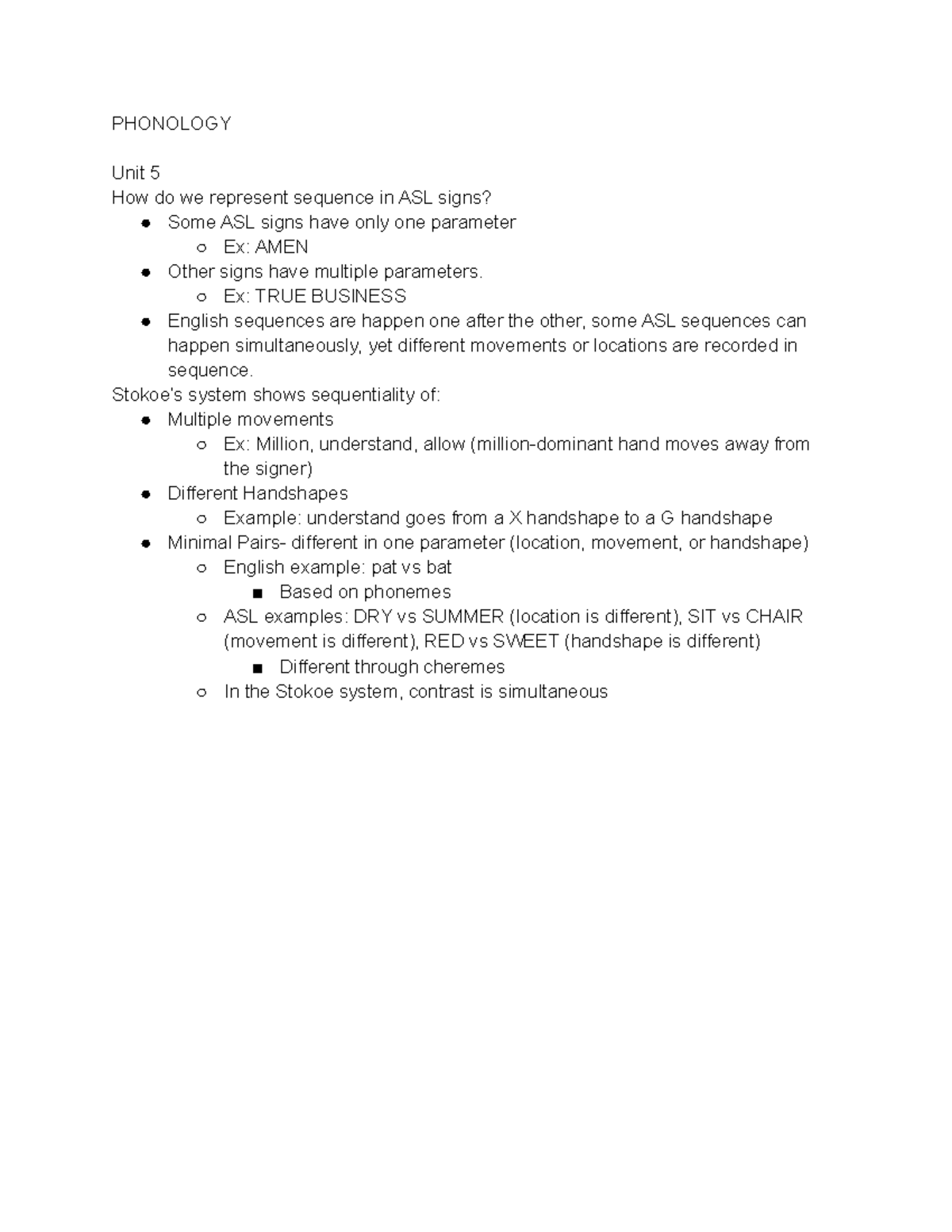 Unit 5-Phonology - Phonology Lecture connected with textbook "ASL ...