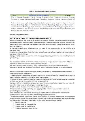Csdf short notes - Summary Cyber Security And Digital Forensics ...