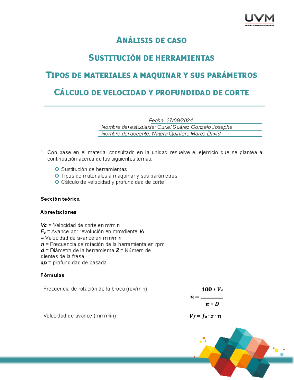 A5 CSGJ CNC - Es un trabajo de CNC en ejercicios resultos y bien echos ...