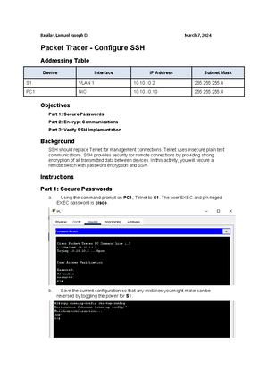 Bapilar 1.4.7 Packet Tracer - Configure Router Interfaces - Bapilar ...