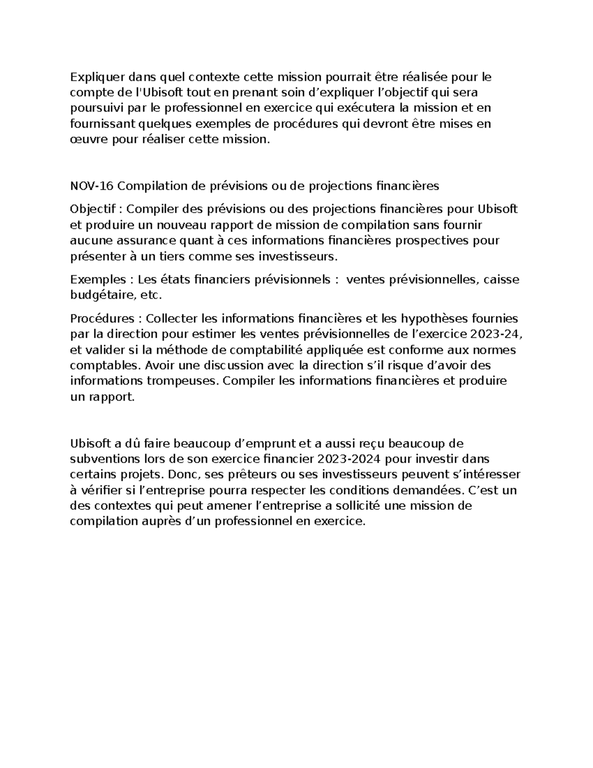 NOV 16-procedures - Expliquer dans quel contexte cette mission pourrait ...