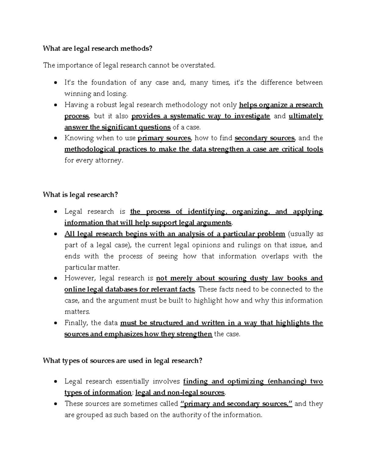 WHAT IS Legal Research Methodology - UNAM - Studocu