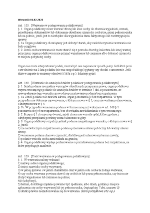 Podatki wyk - wykłady - Prawo podatkowe- wykłady 02.10 r. Pisemny- 40 pytań, 3 kazusy. Pytania ...