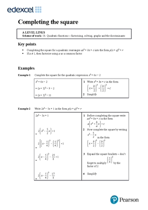 Y13 pure maths homework booklet - Year 13 Pure Maths Homework Booklet ...