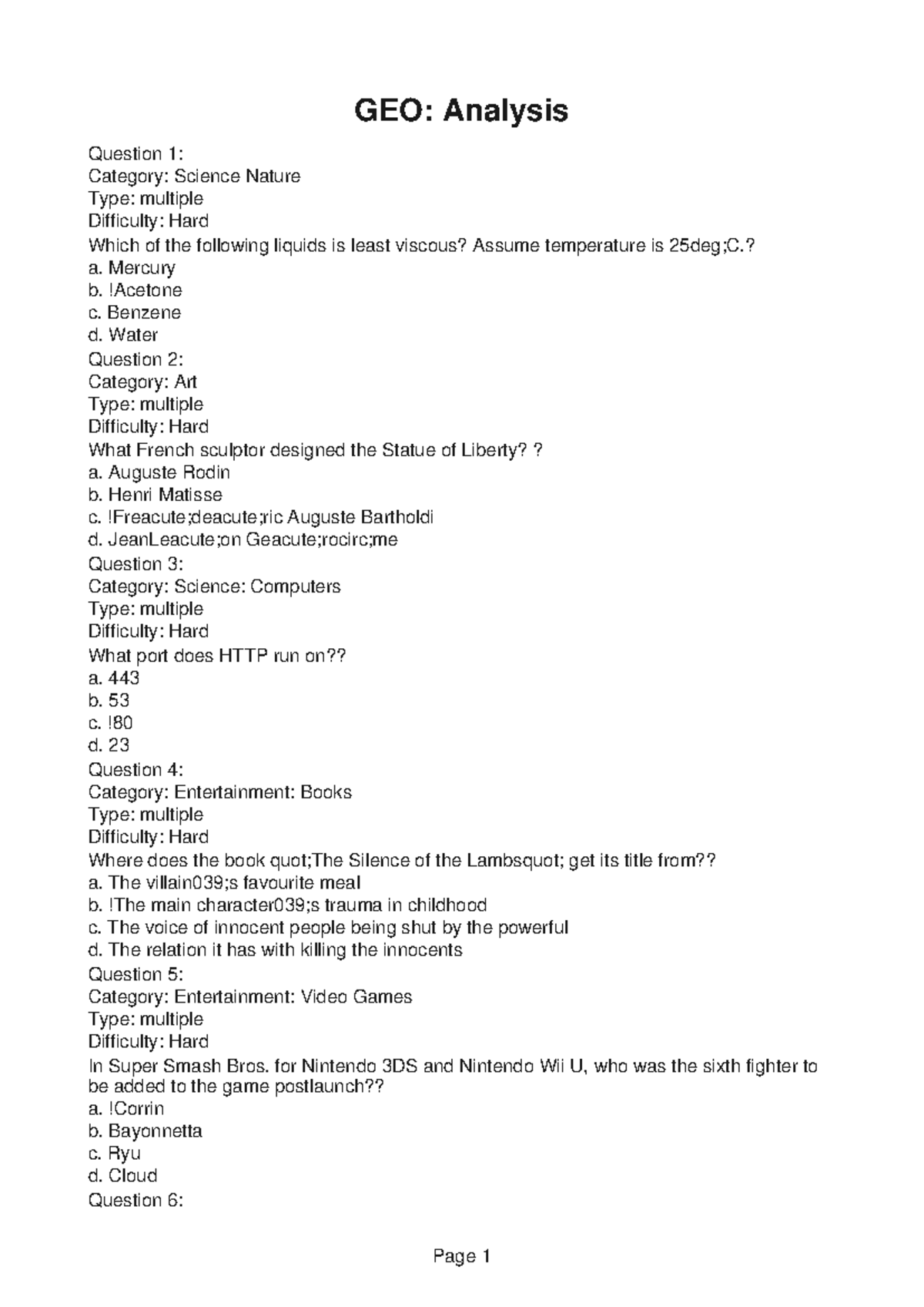 GEO285 Paper 6 - assignment to do for you - GEO: Analysis Question 1 ...