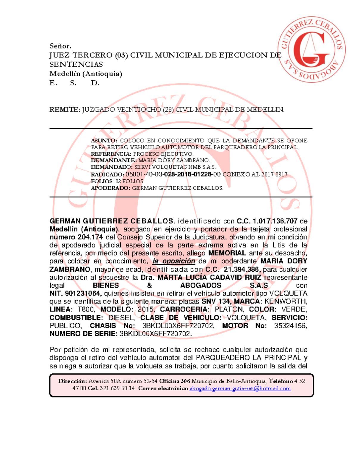 1. Memorial Coloco EN Conocimiento - DirecciÛn: Avenida 50A numero 52 ...