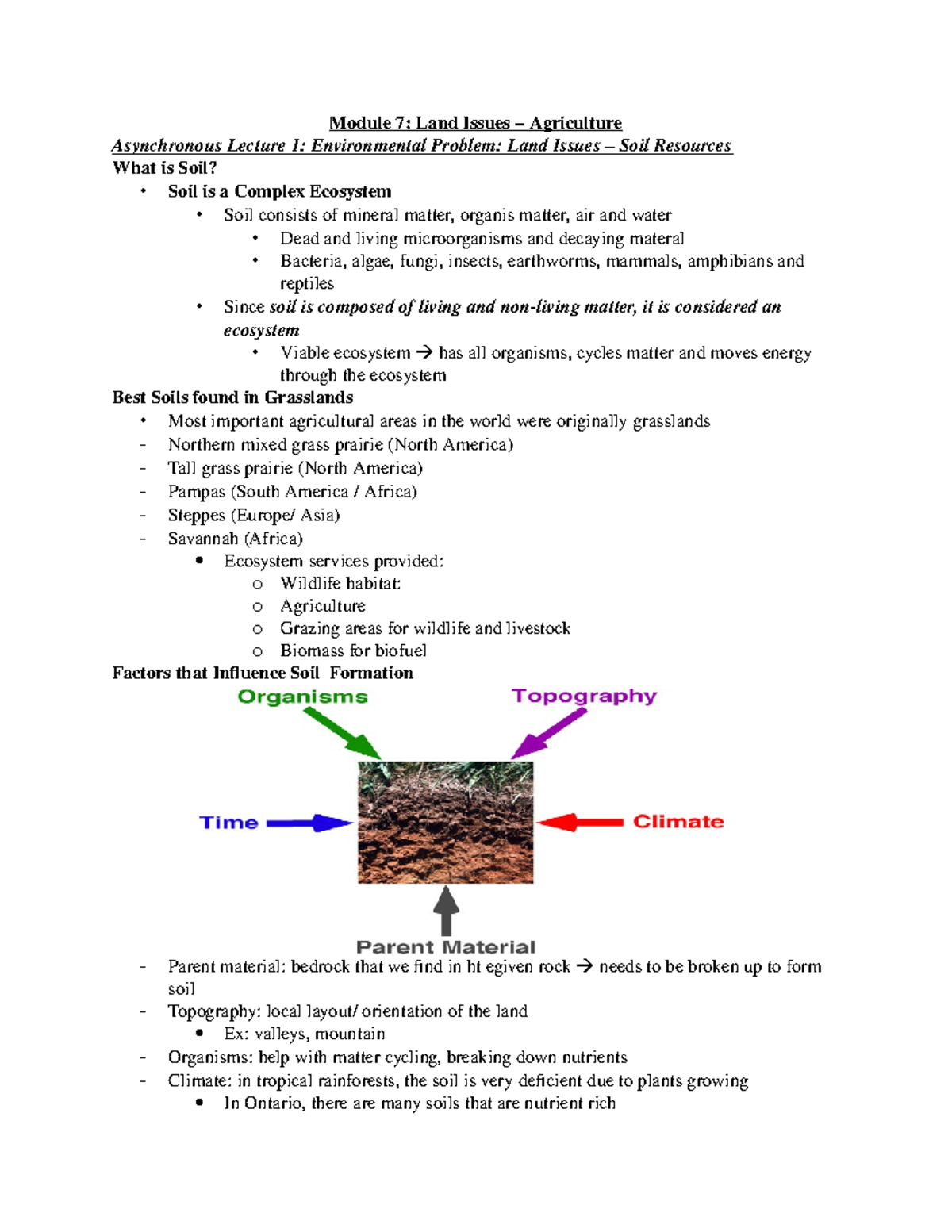 Module 7 - Lecture notes - Module 7: Land Issues – Agriculture ...
