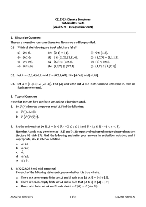 CS1231S Cheatsheet - A cheat sheet for the finals - CS1231s - Function Mathematical Induction ...